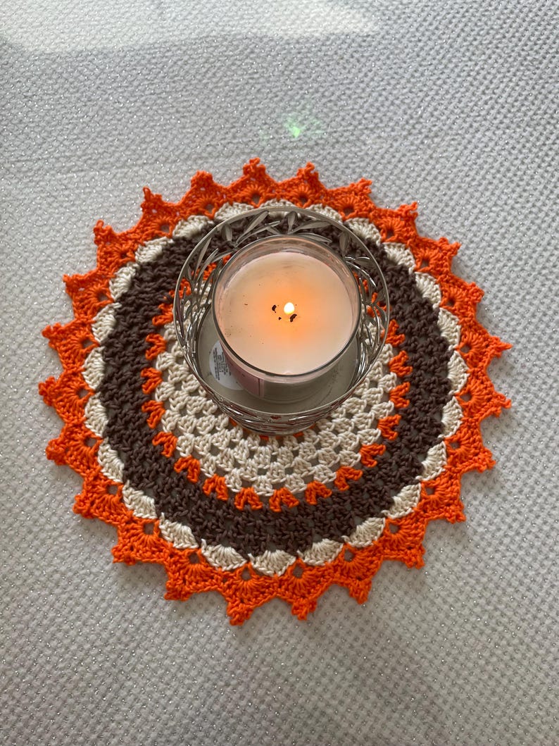Crochet Autumn Doily: 15" Fall Thanksgiving Decor - Etsy