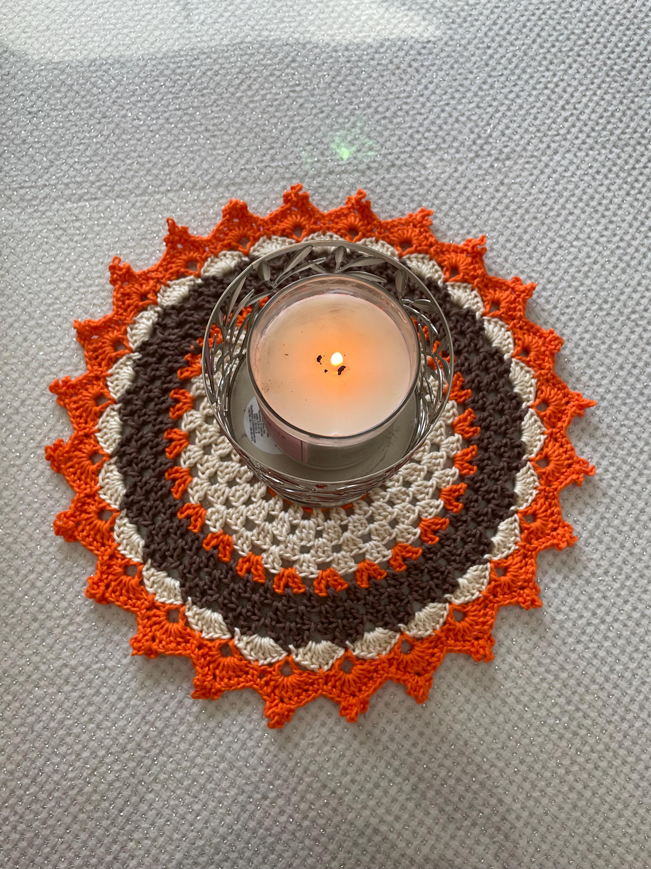 Crochet Autumn Doily: 15" Fall Thanksgiving Decor - Etsy