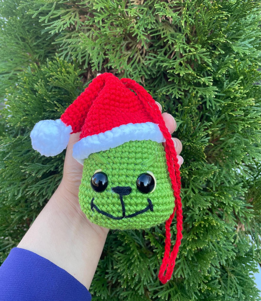 Crochet Grinch Car Hanger, Grinch Amigurumi, Christmas Grinch, Gifts ...