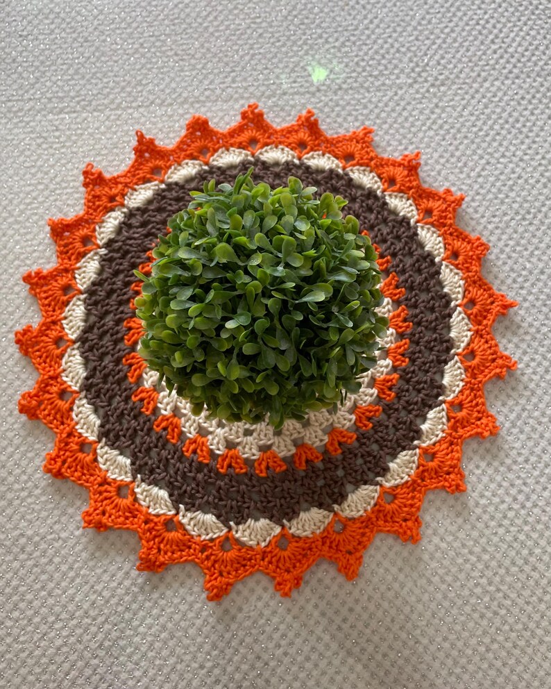 Crochet Autumn Doily: 15" Fall Thanksgiving Decor - Etsy