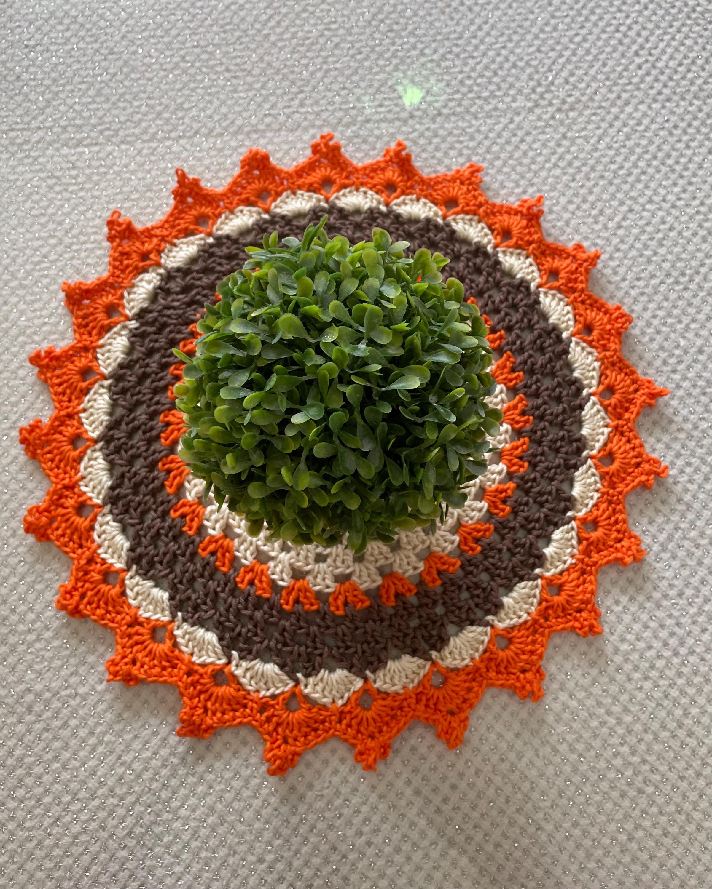 Crochet Autumn Doily: 15" Fall Thanksgiving Decor - Etsy