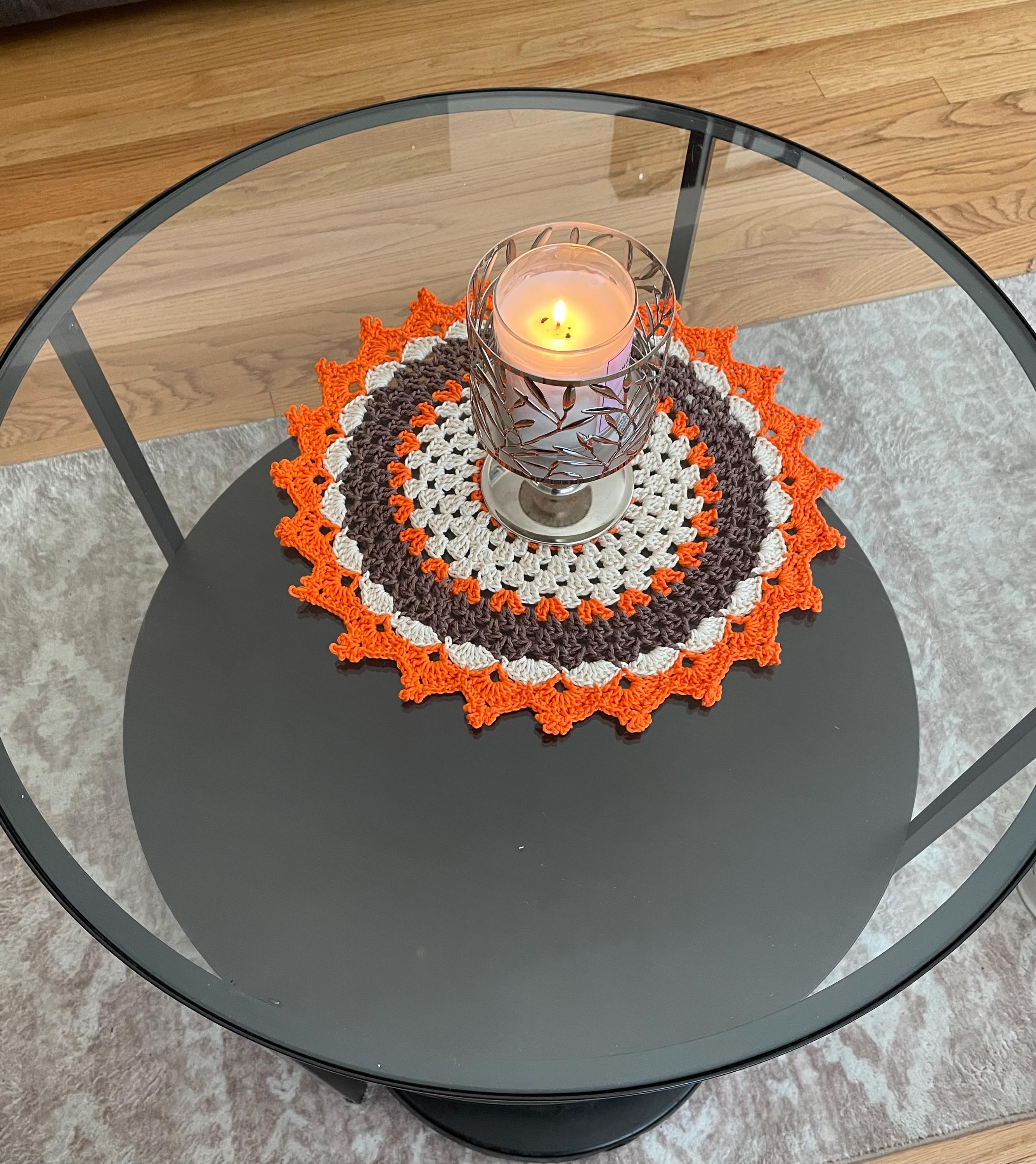 Crochet Autumn Doily: 15" Fall Thanksgiving Decor - Etsy