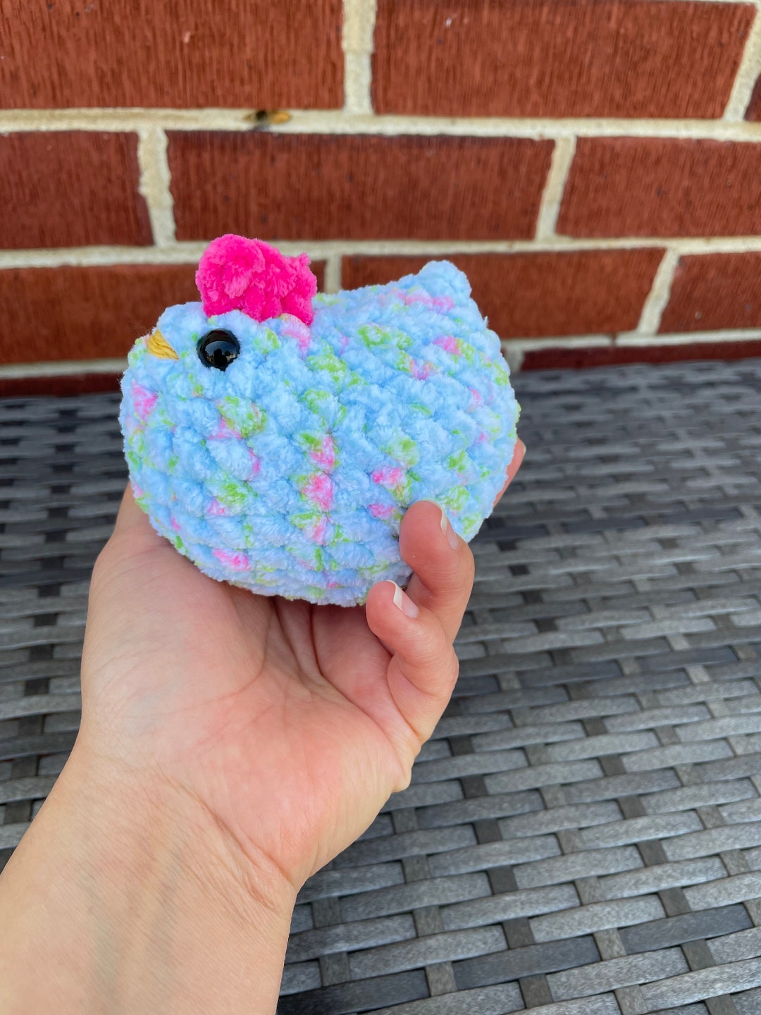 Crochet Chicken Plush, Chicken Amigurumi, Mabel Chicken, Farm Chicken ...