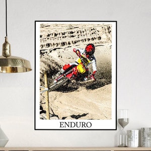 POSTER Motorcycle Enduro Sand - Etsy