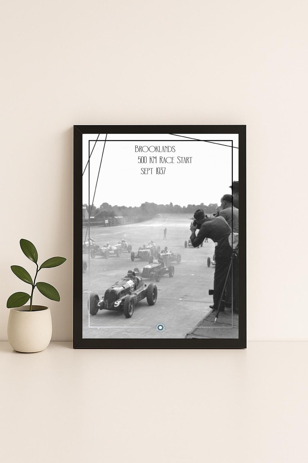 Brooklands 500 KM Race Start Poster, September 1937, Retro Circuit ...