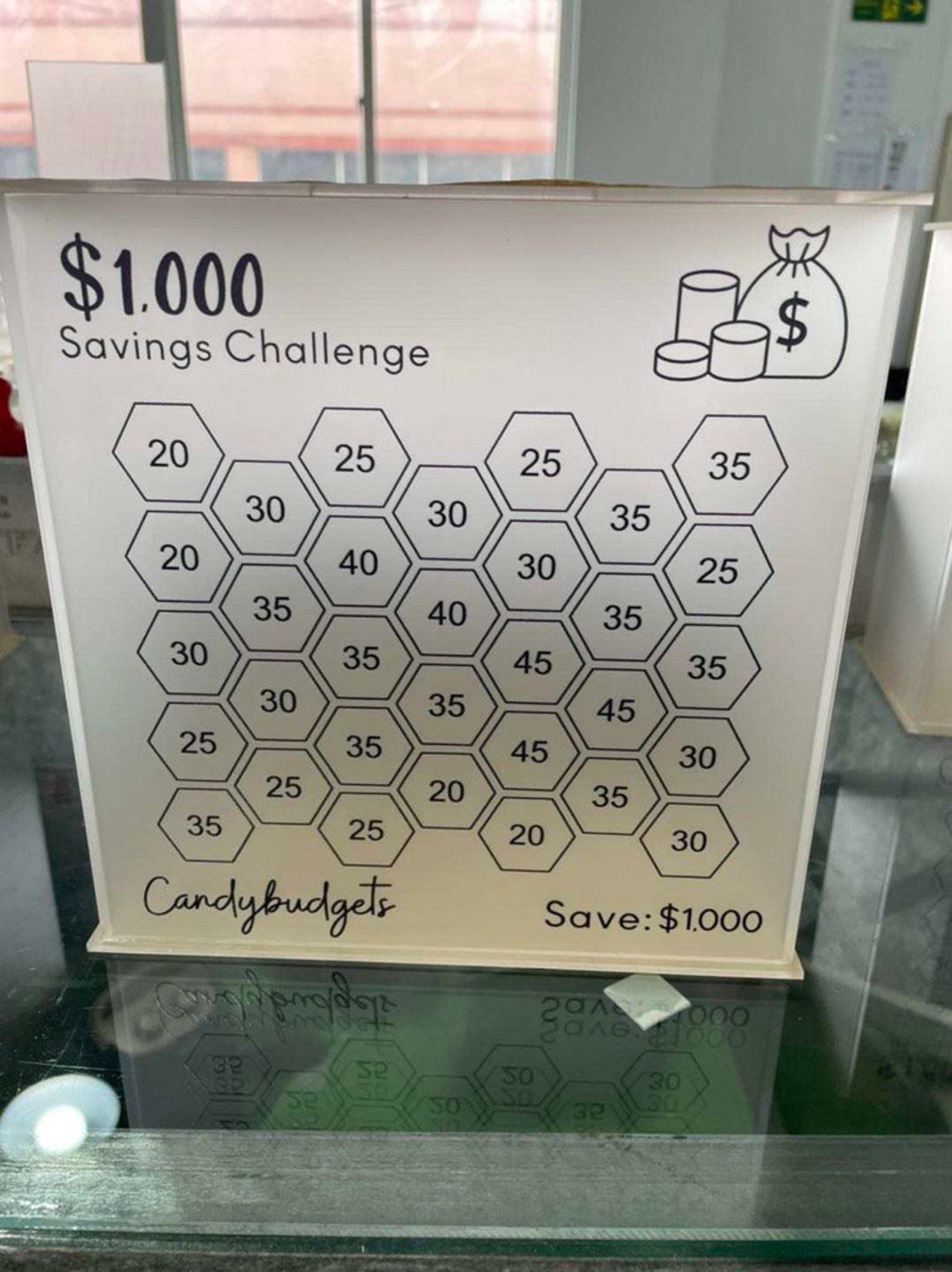 Savings Challenge Bank - Etsy