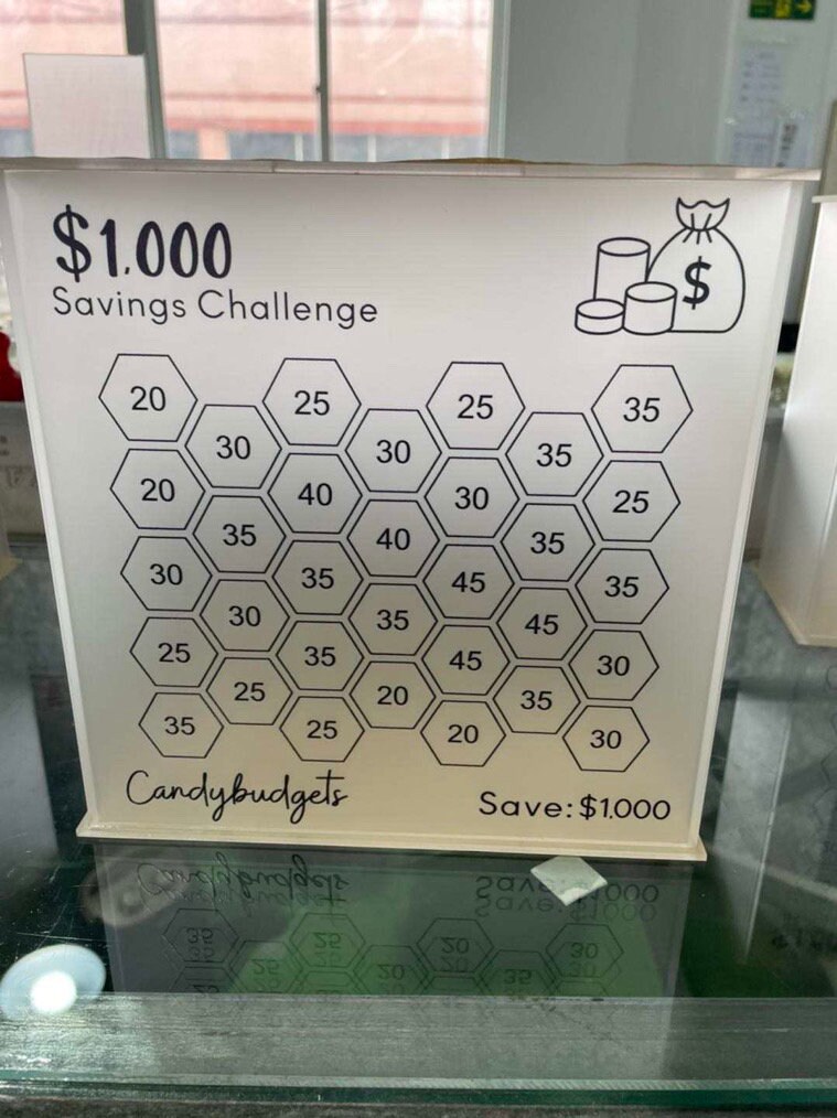 Savings Challenge Bank - Etsy