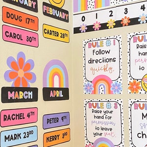 Retro Classroom Decor Collection - Etsy