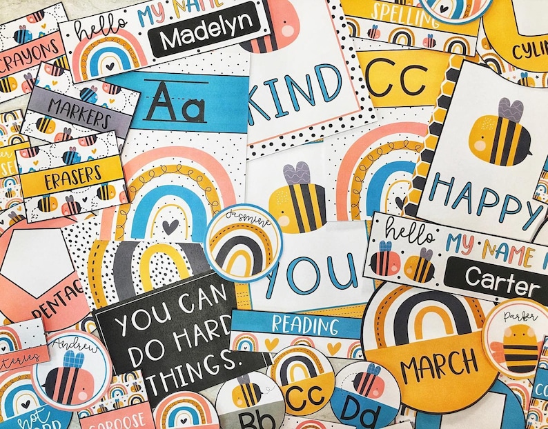 Bee Classroom Decor Collection - Etsy