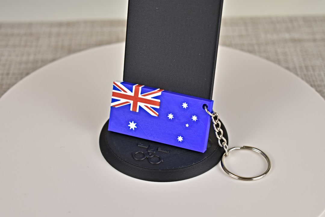Australia Flag Keychain 3D Printed Keychain Simple Design Minimalist ...