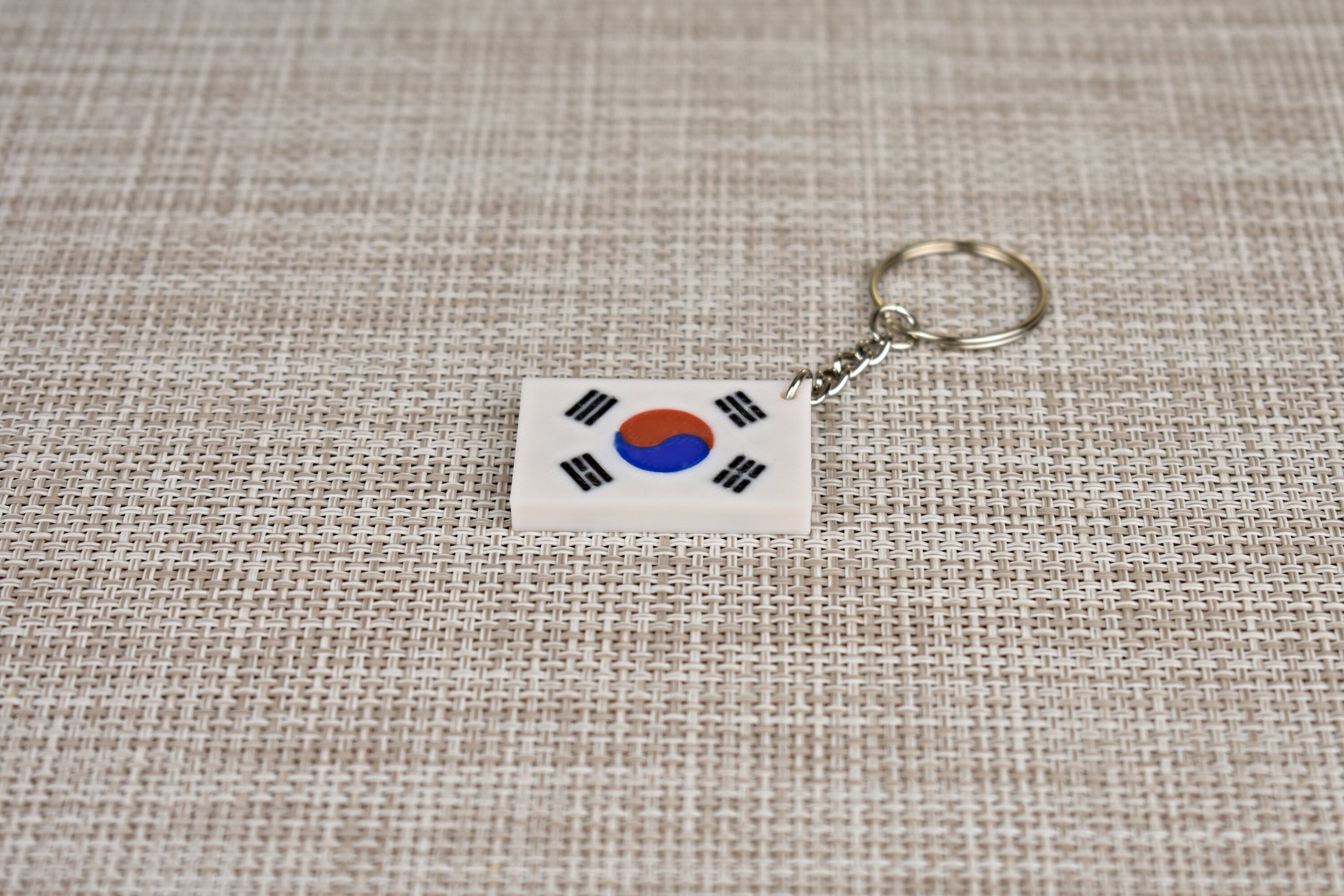 Korean Flag Keychain 3D Printed Fast Shipping Simple Design Minimalist ...