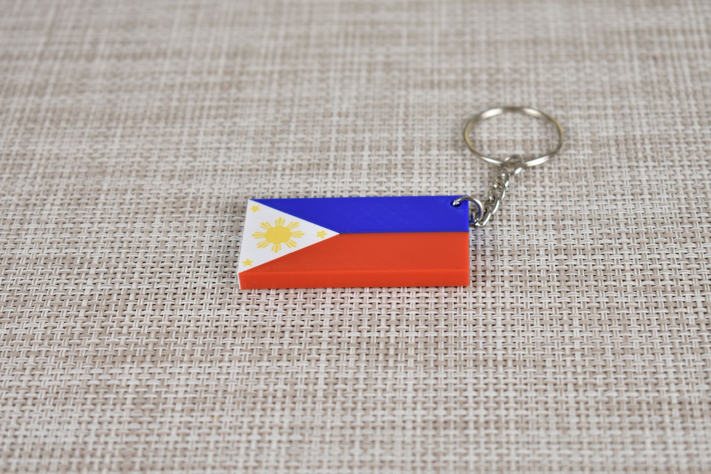 Philippines Flag Keychain 3D Printed Keychain Simple Design Minimalist ...