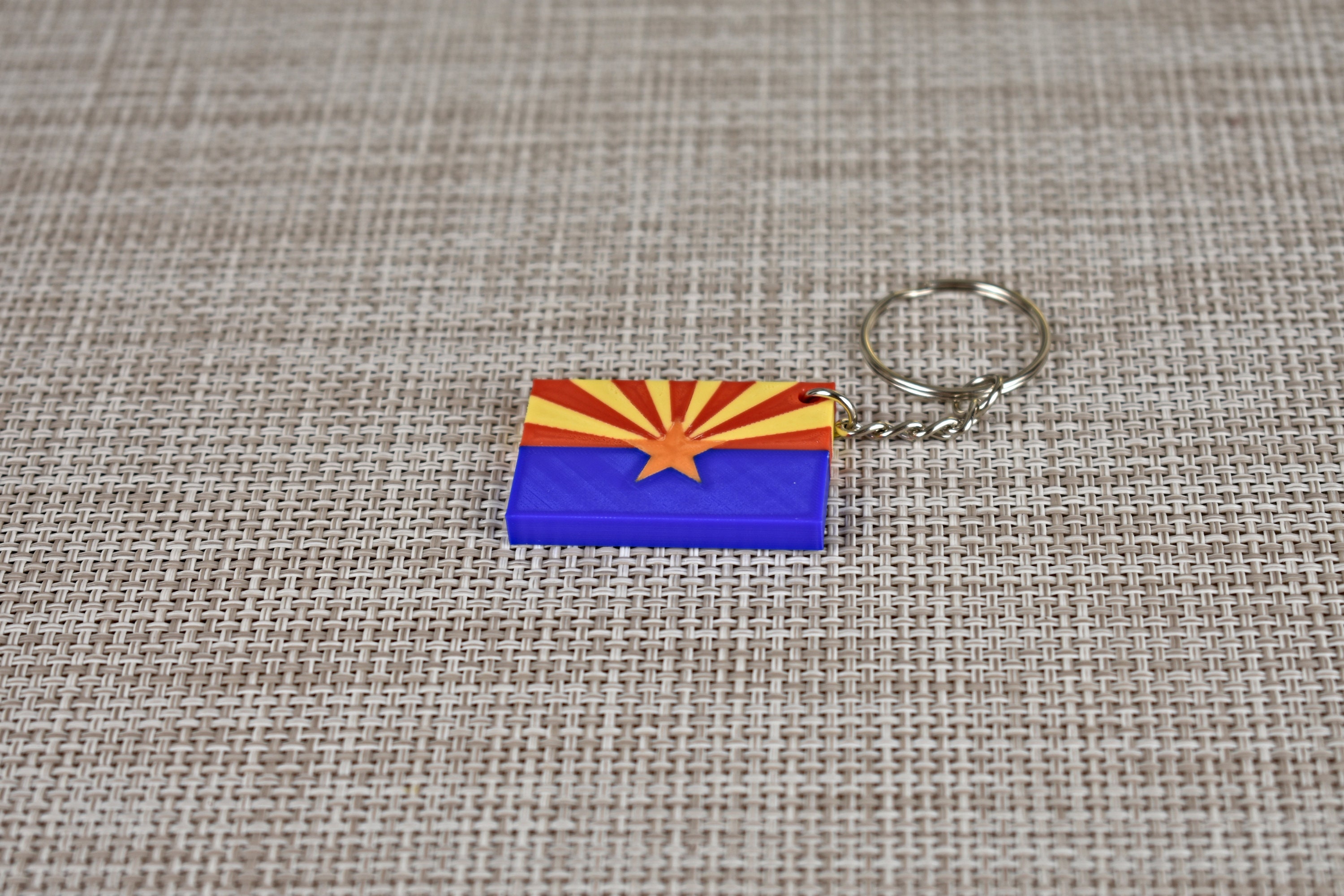 Arizona Flag Keychain 3D Printed Fast Shipping Simple Design Minimalist ...