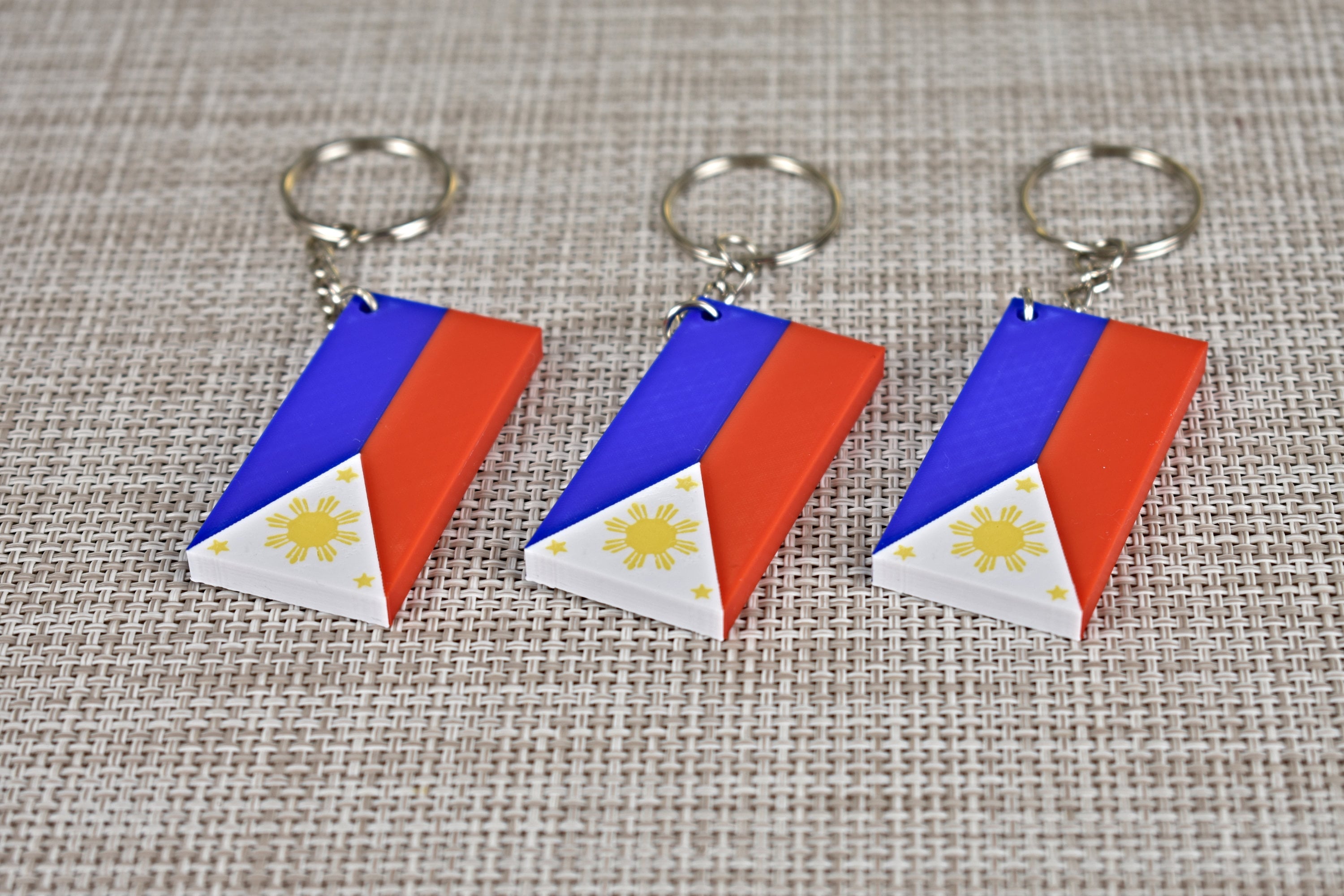 Philippines Flag Keychain 3D Printed Keychain Simple Design Minimalist ...