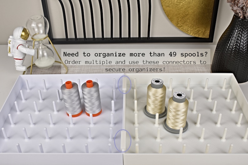 3D Printed Thread Spool Organizer – Aurifil 1300m, Customizable - Etsy