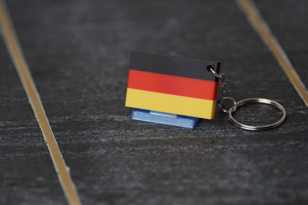 Germany Flag Keychain | 3D Printed | Fast Shipping | Simple Design ...