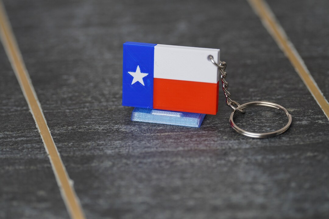 Texas Flag Keychain | 3D Printed Keychain | Simple Design | Minimalist ...
