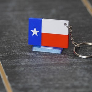 Texas Flag Keychain | 3D Printed Keychain | Simple Design | Minimalist ...