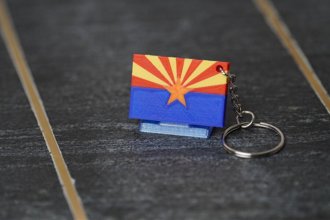 Arizona Flag Keychain | 3D Printed | Fast Shipping | Simple Design ...