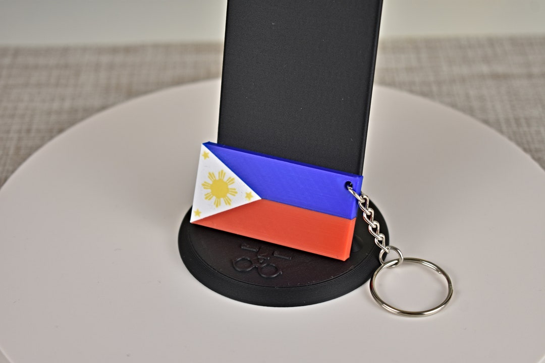 Philippines Flag Keychain 3D Printed Keychain Simple Design Minimalist ...