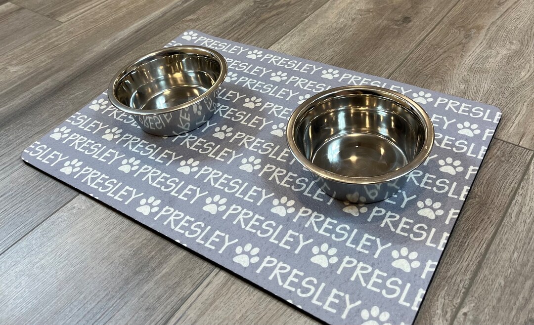 Personalized Pet Bowl Mat: Custom Dog Cat Placemat - Etsy