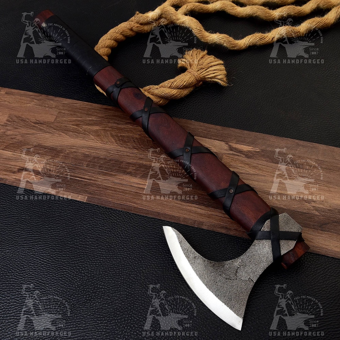Hand Forged Viking Axe Real Battle Ready Axe Ragnarok Axe Best Gift for ...