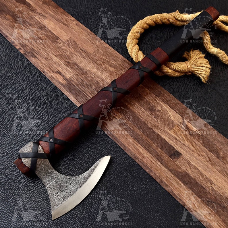 Hand Forged Viking Axe Real Battle Ready Axe Ragnarok Axe Best Gift for ...
