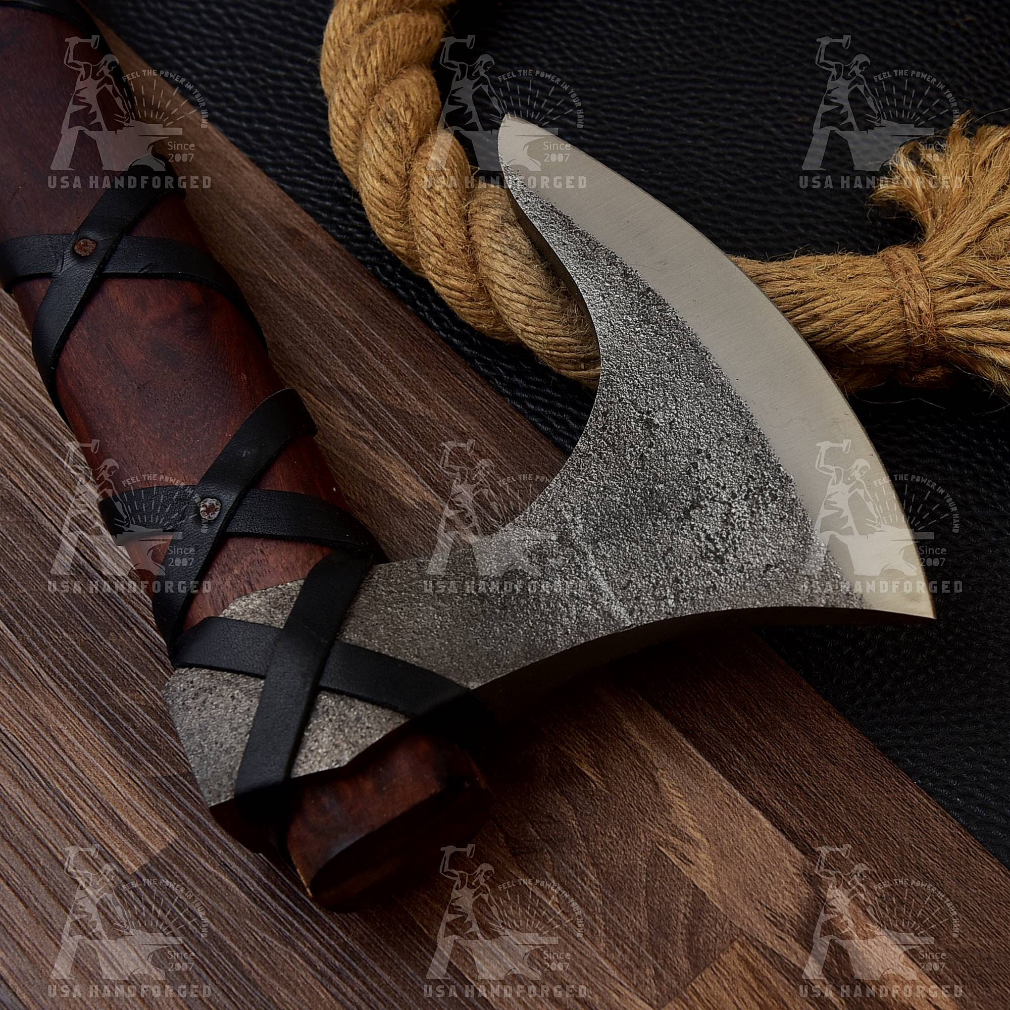 Hand Forged Viking Axe Real Battle Ready Axe Ragnarok Axe Best Gift for ...
