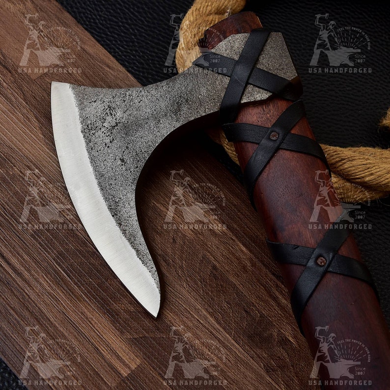 Hand Forged Viking Axe Real Battle Ready Axe Ragnarok Axe Best Gift for ...