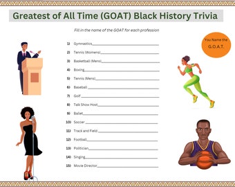 Black History Month Trivia, Black History Trivia, African American ...