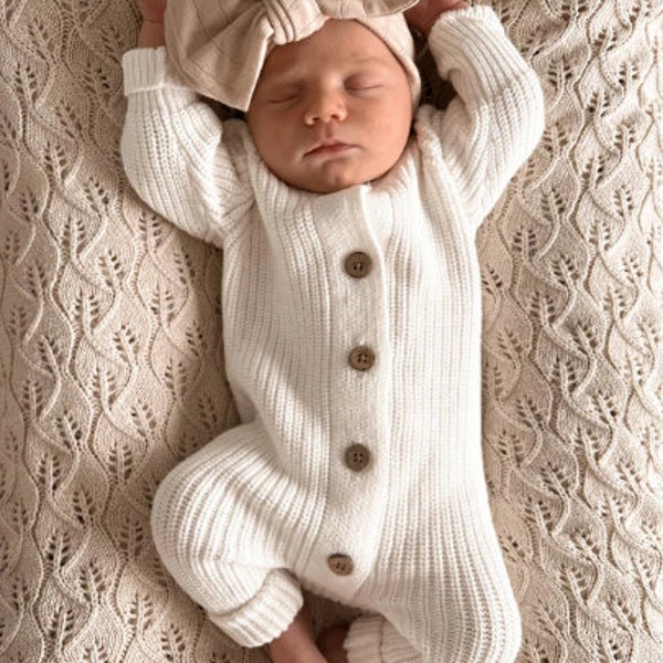 Knit Baby Romper - Etsy