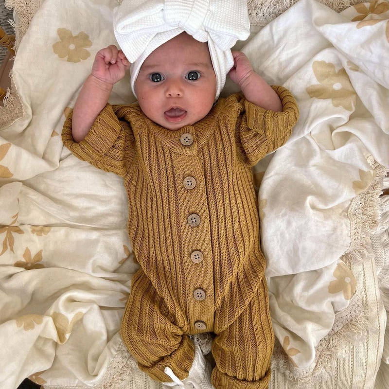 Ribbed Baby Romper - Etsy