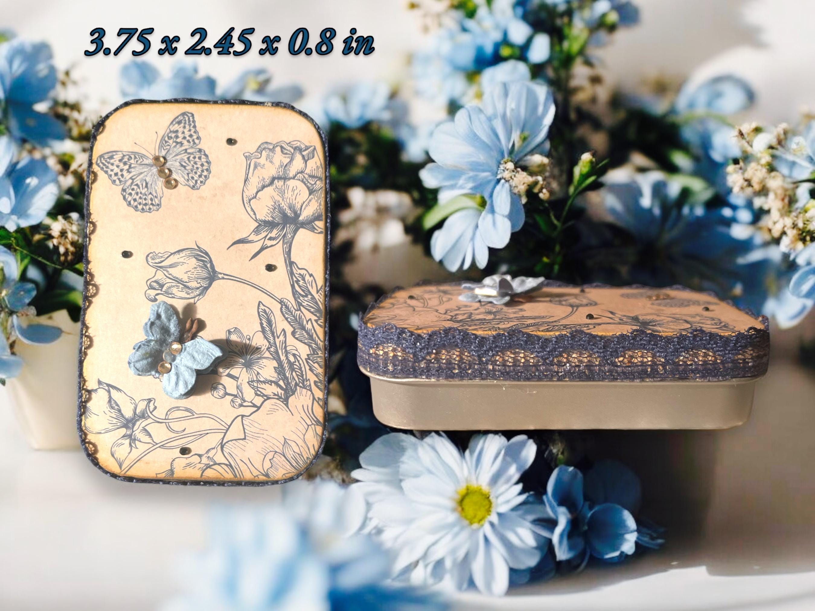 Vintage Blue Decorated Tin, Altoid Tin, Tins - Etsy