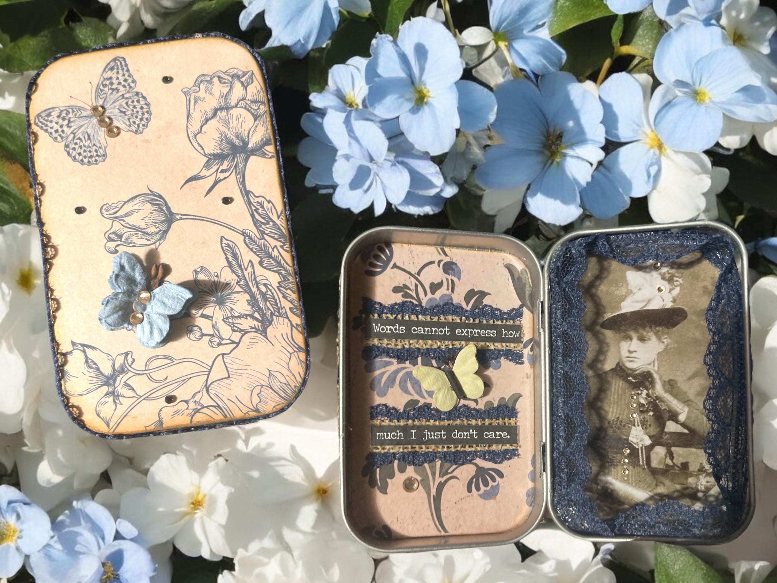 Vintage Blue Decorated Tin, Altoid Tin, Tins - Etsy