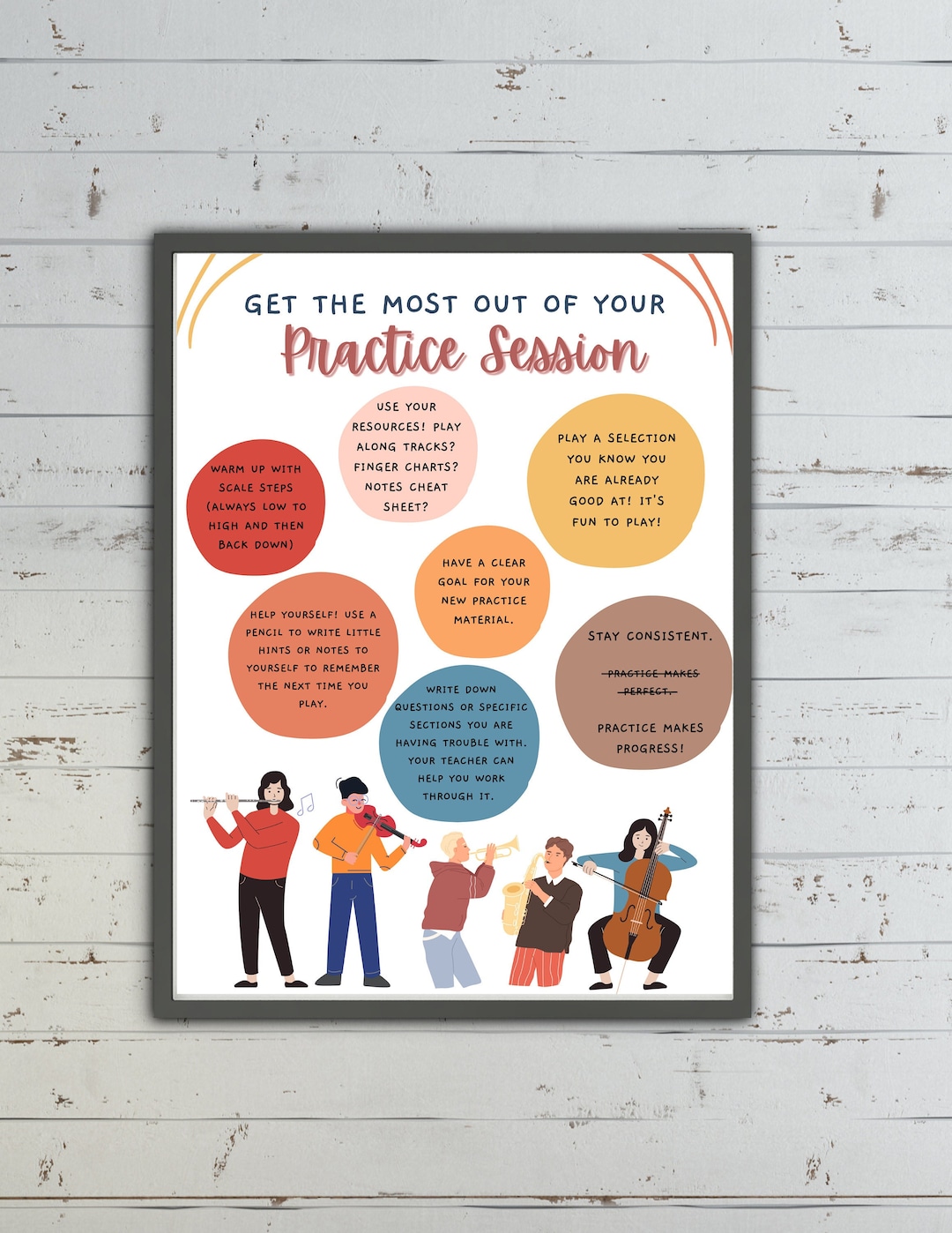 Music Classroom Music Studio Practice Tips Poster Music Teacher - Etsy