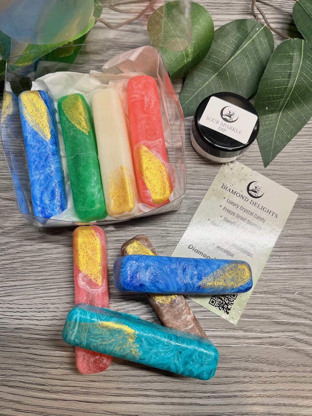 GALAXY STIX Kohakutou Candy, Wands, Sticks, With Sour Dip, Assorted ...