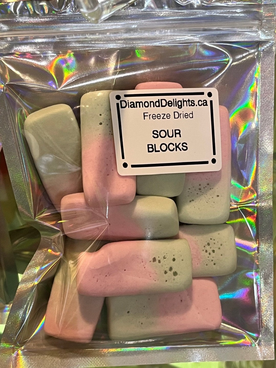 Freeze Dried Sour Blocks | Diamond Delights Dry Freeze Treats Tiktok - Etsy