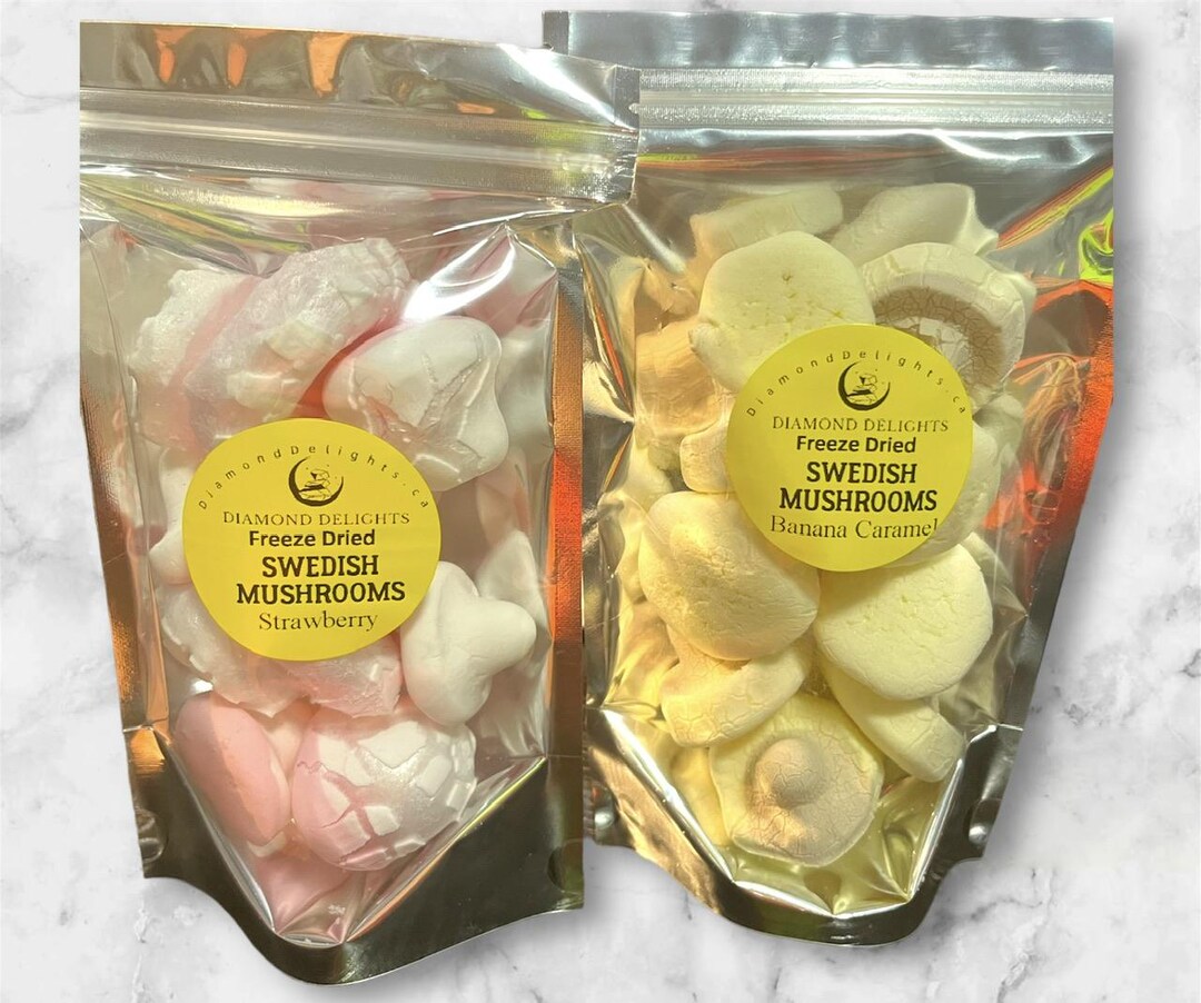 Freeze Dried Swedish Candy Mushrooms: Crispy ASMR Snack - Etsy