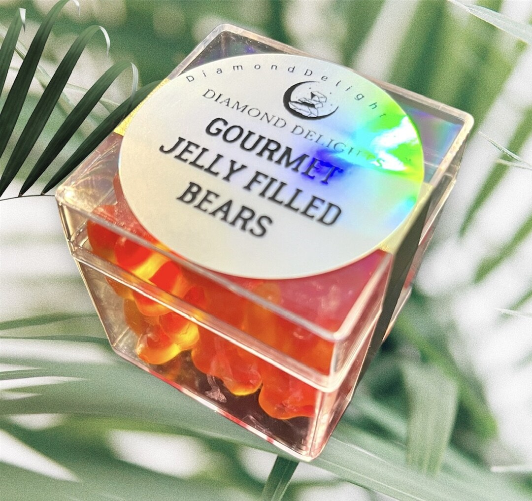 Jelly Filled Bears Gourmet Gummy Cube Candy Bag. Treats Tiktok Candy ...