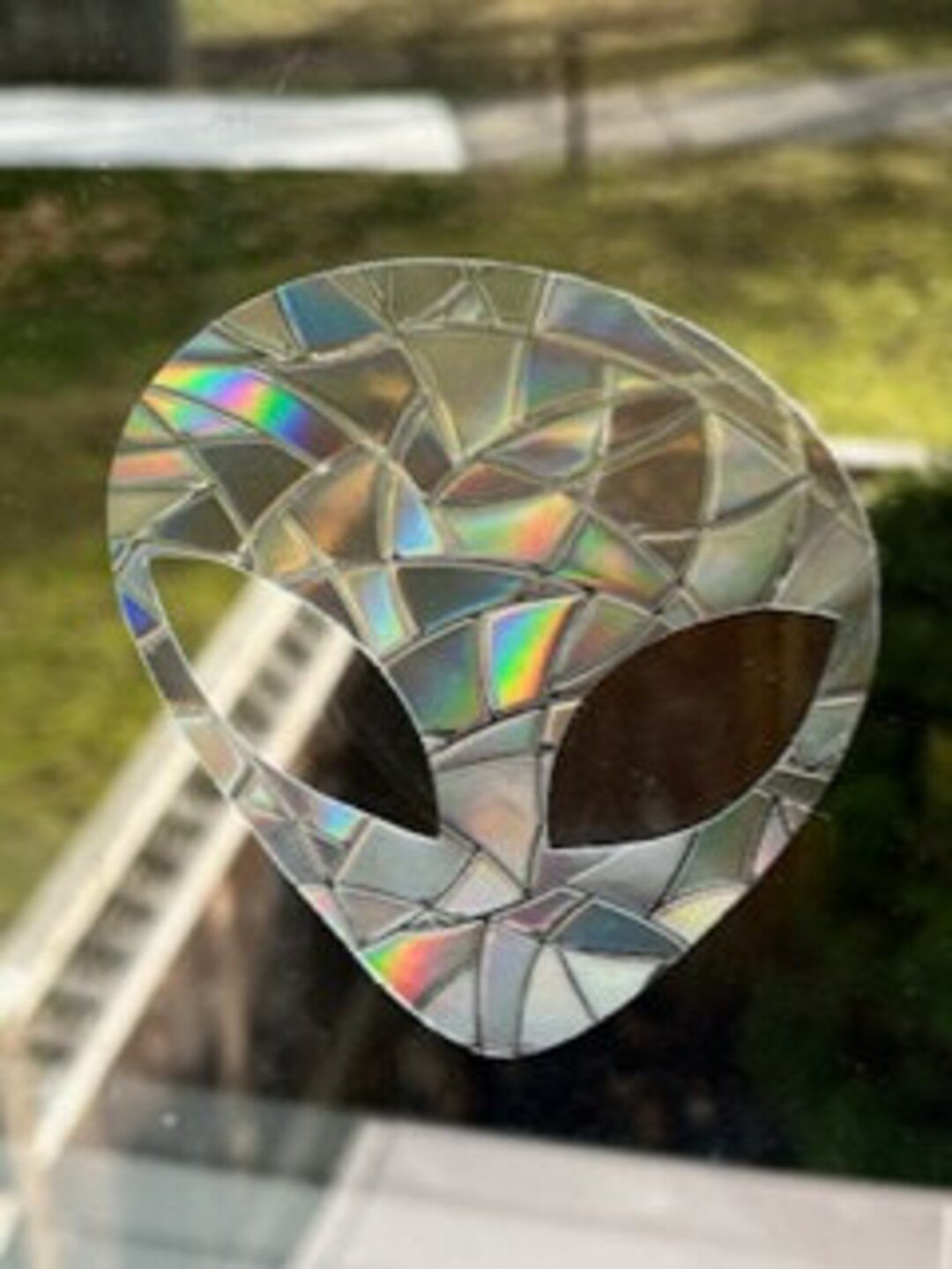Alien Space Spooky Suncatcher Decal / Reusable Rainbow Maker / Static ...