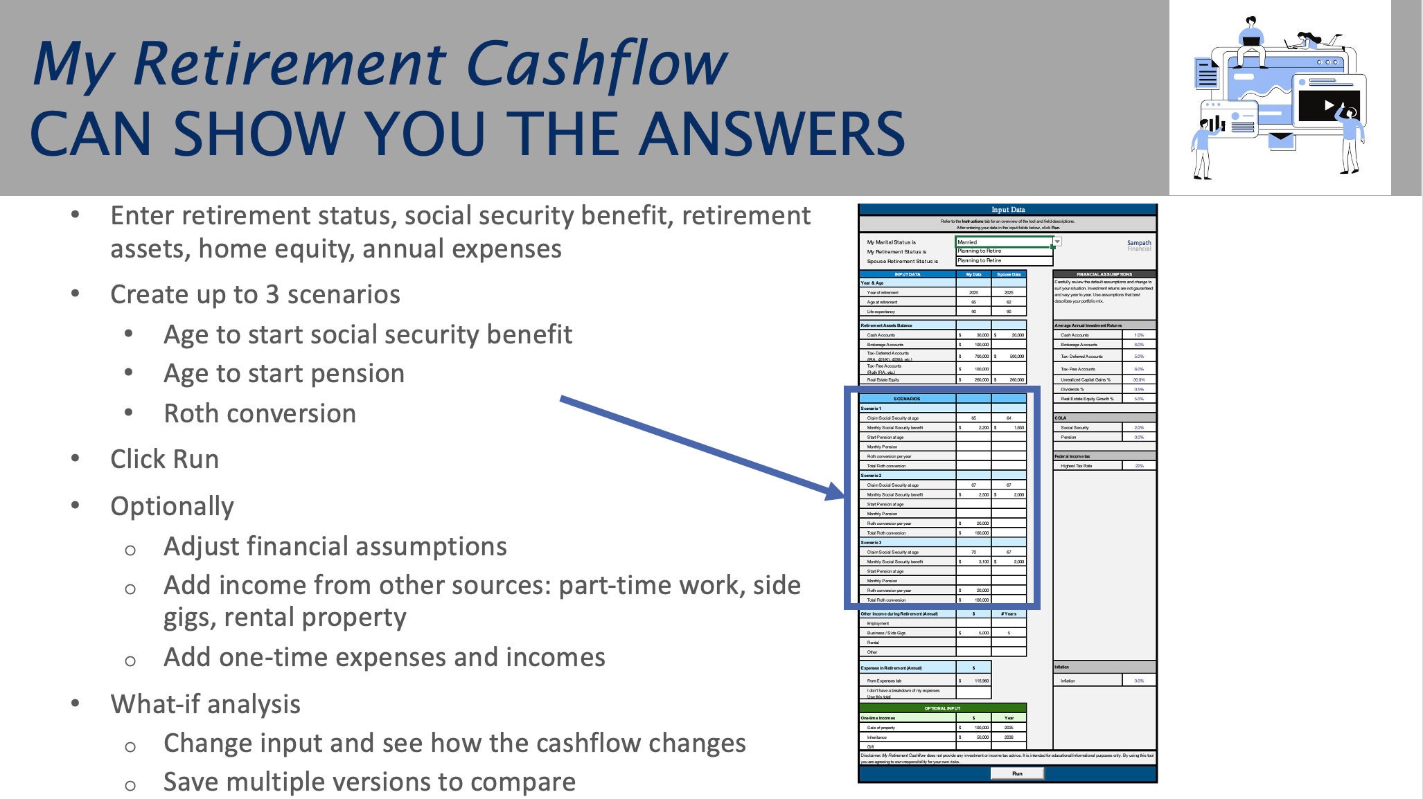 My Retirement Cashflow Scenarios - Etsy