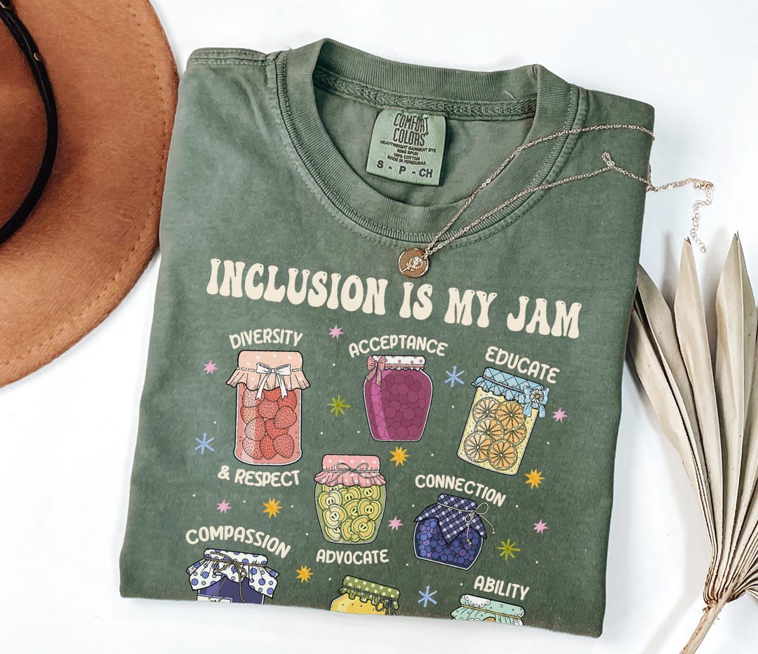 Inclusion is My Jam Comfort Colors® Shirt, Neurodiversity Autism ...