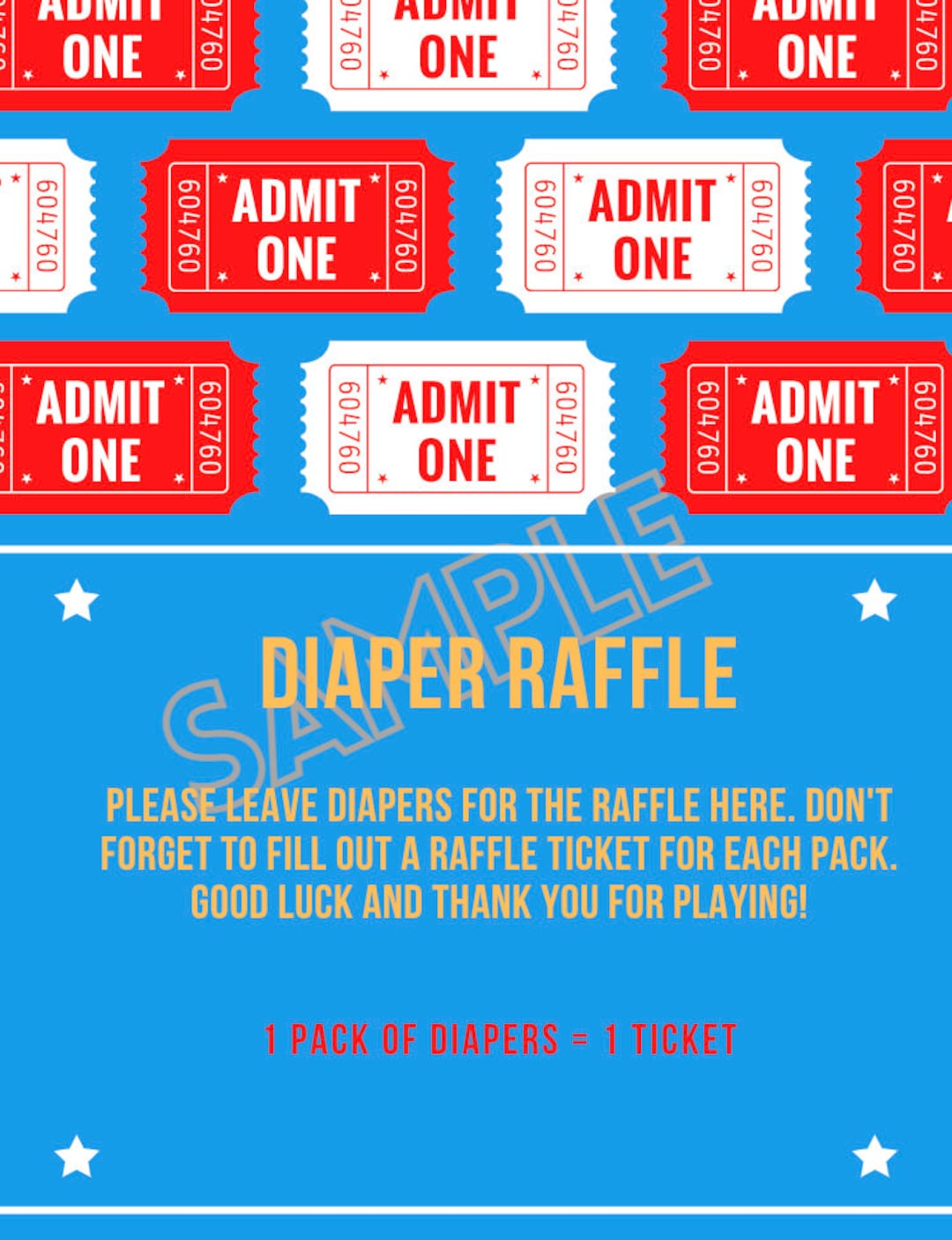 Raffle Ticket Diaper Raffle Rules - Etsy