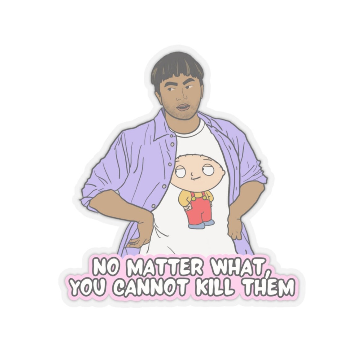 Garrett From Hinge SNL You Cannot Kill Them Sticker - Etsy