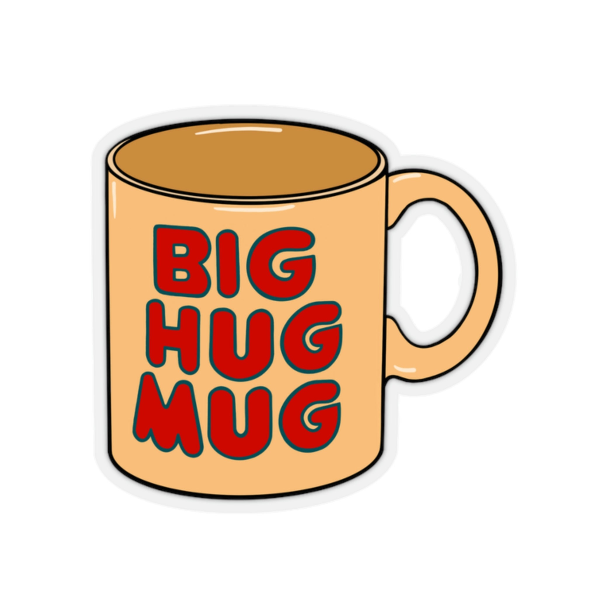 Vintage Big Hug Mug Sticker - Etsy