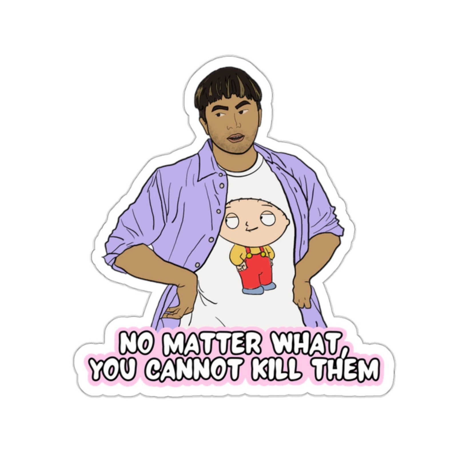 Garrett From Hinge SNL You Cannot Kill Them Sticker - Etsy