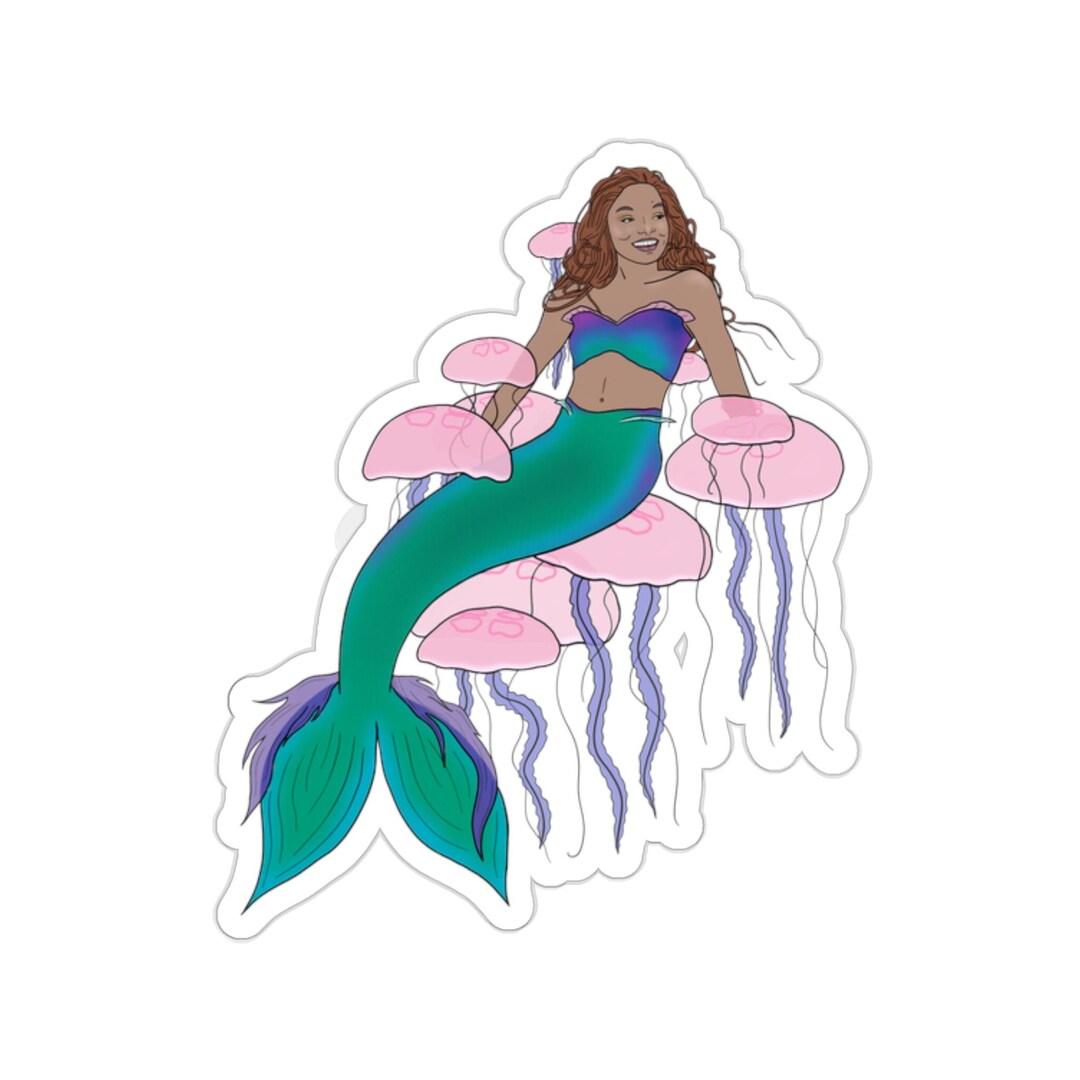 Ariel Halle Bailey Little Mermaid Jellyfish Sticker - Etsy