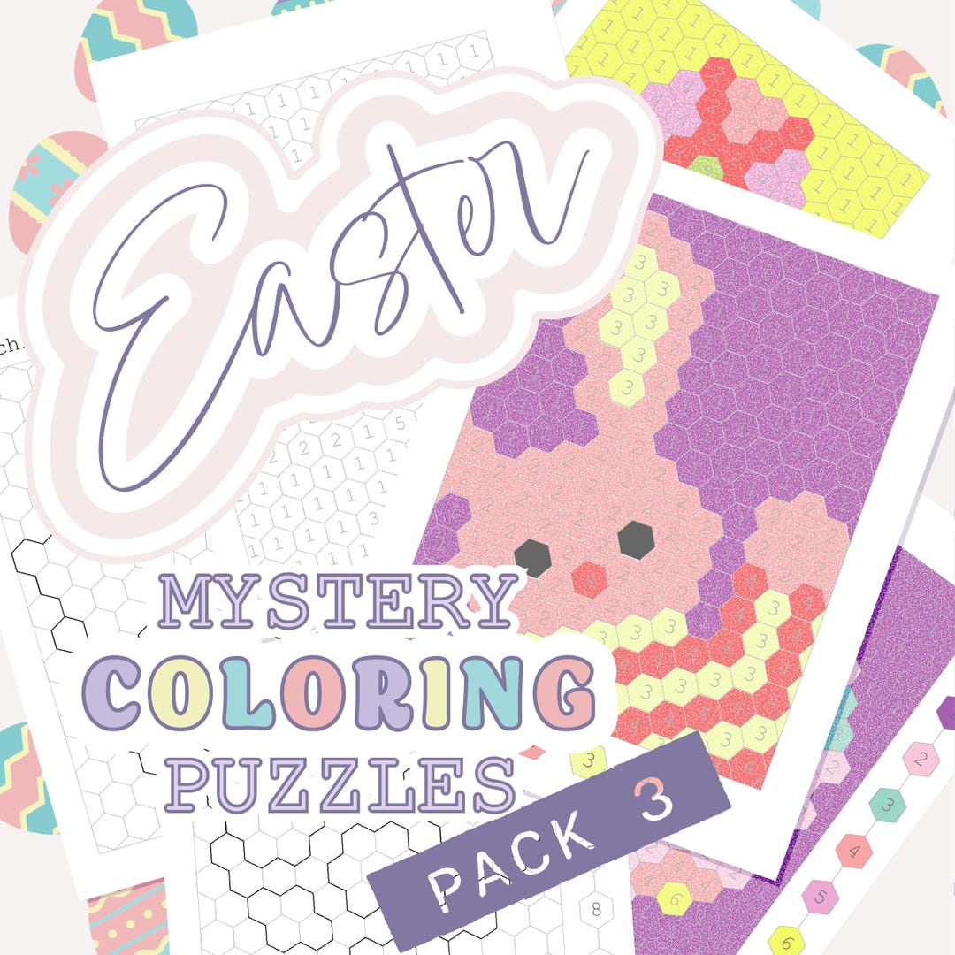 Mystery Coloring Pages - Easter & Spring Theme P3 | Easy Level | Color ...