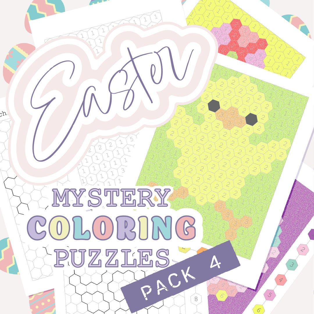 Mystery Coloring Pages - Easter & Spring Theme P4 | Easy Level | Color ...