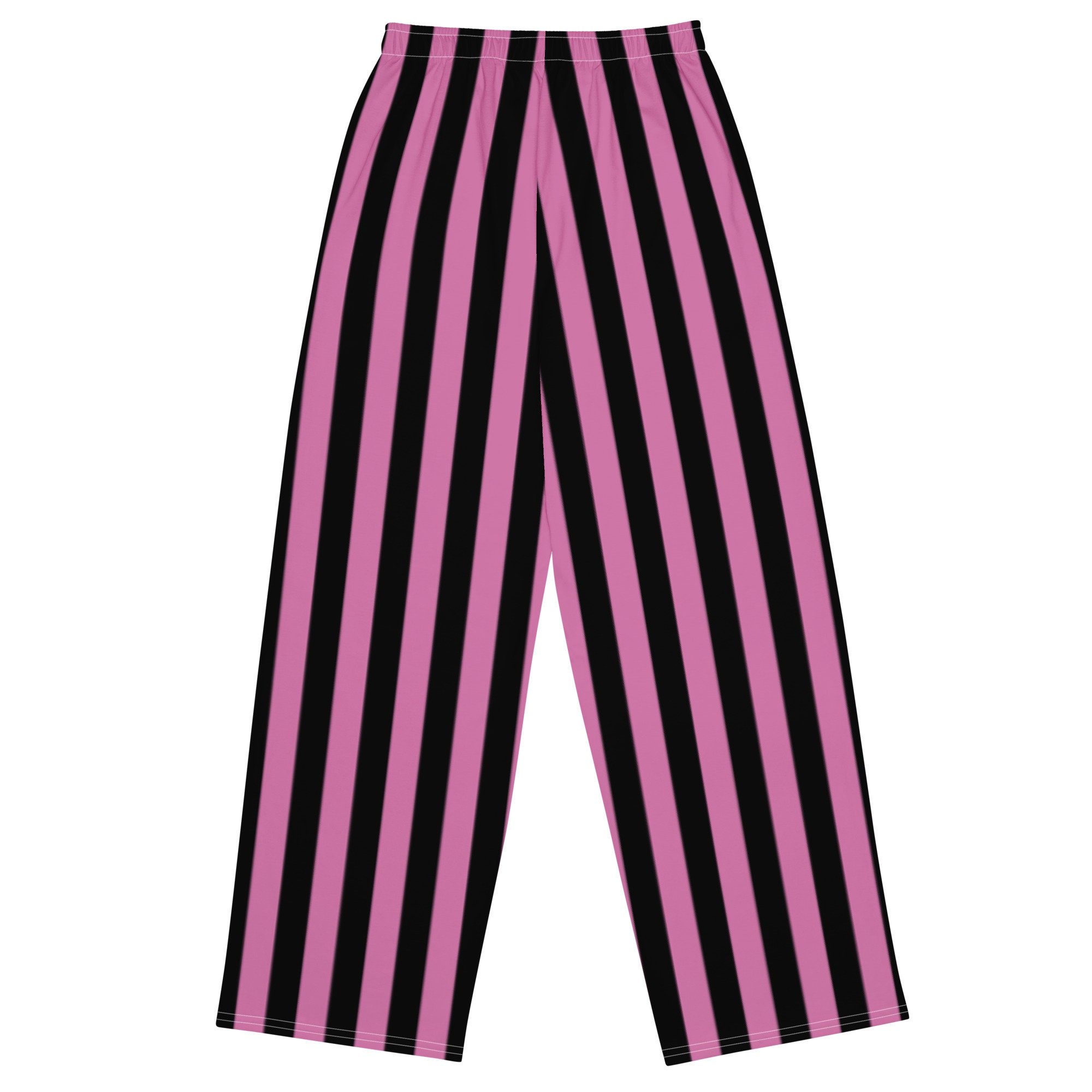 Black and Lavender Pirate Stripes Lounge Pants Pajamas / Unisex Casual ...